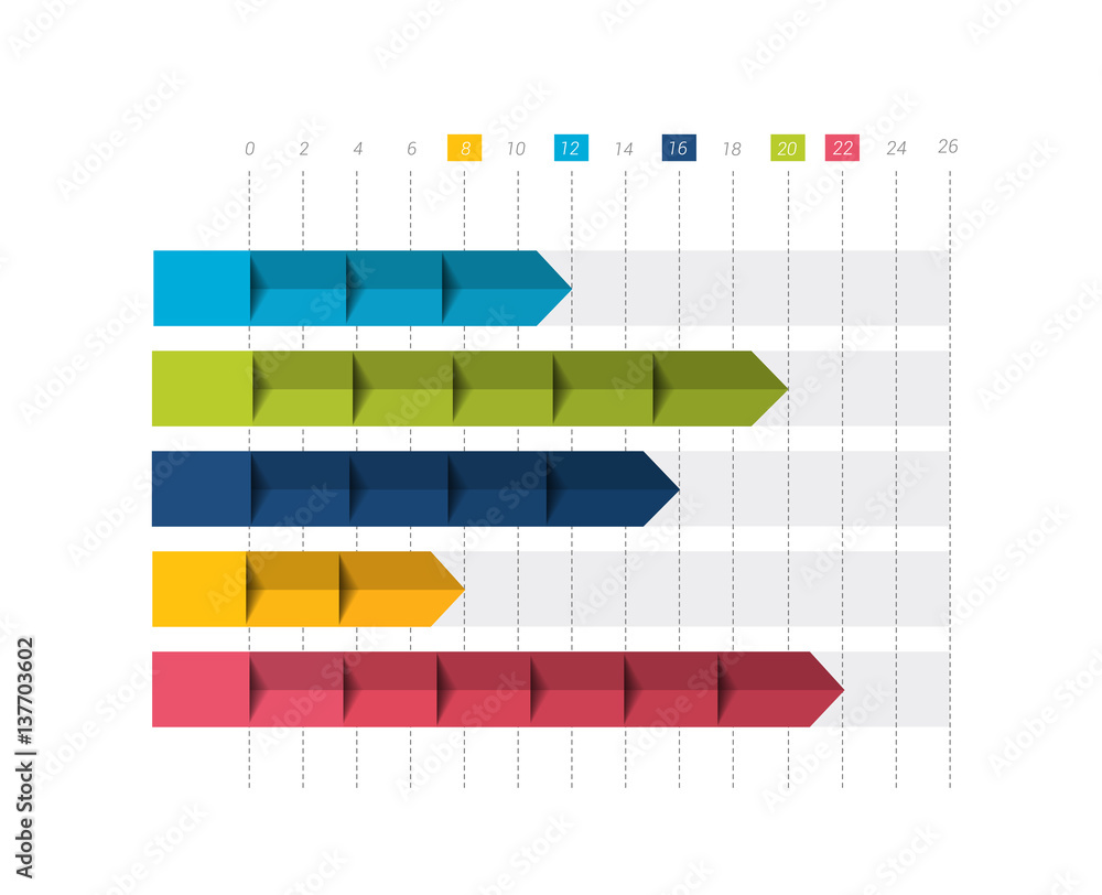 3D chart, graph. Simply color editable. Infographics elements. Stock ...