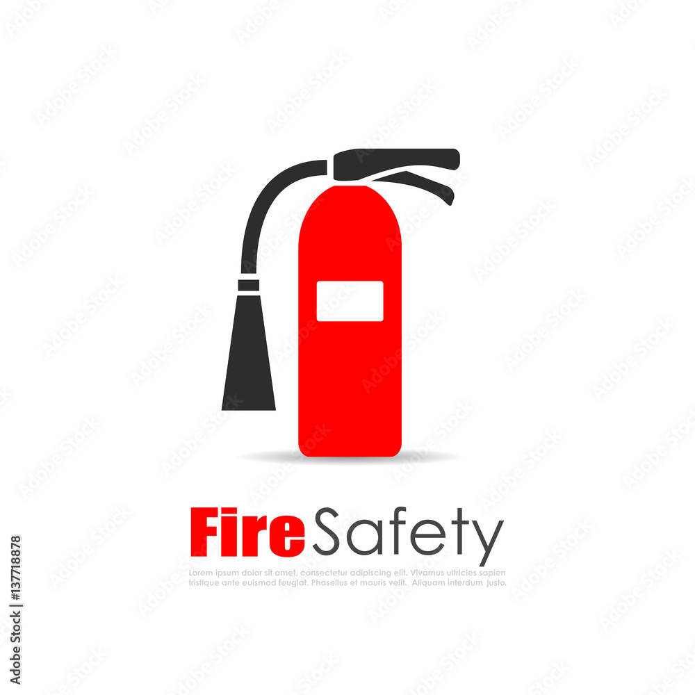 Fire extinguisher vector logo Stock Vector | Adobe Stock
