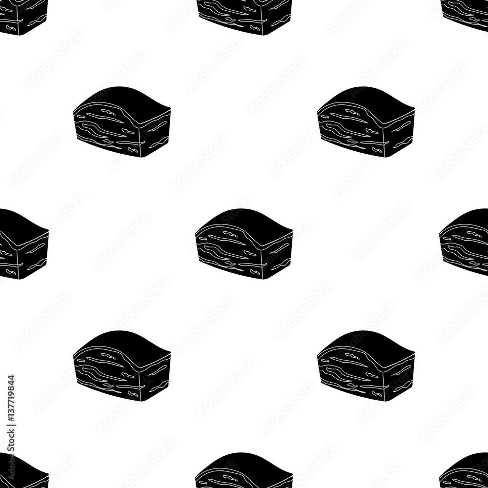Pork belly icon in black style isolated on white background. Meats ...