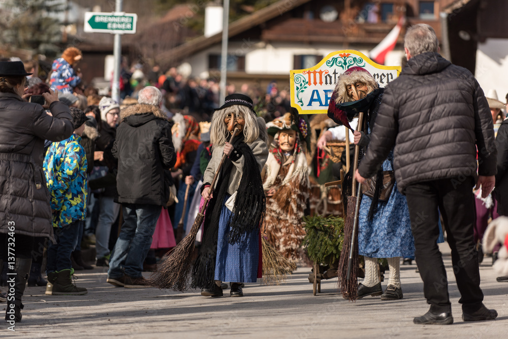 Matschgerer Fasching Karneval Umzug Absam Tirol Österreich Stock Photo | Adobe Stock