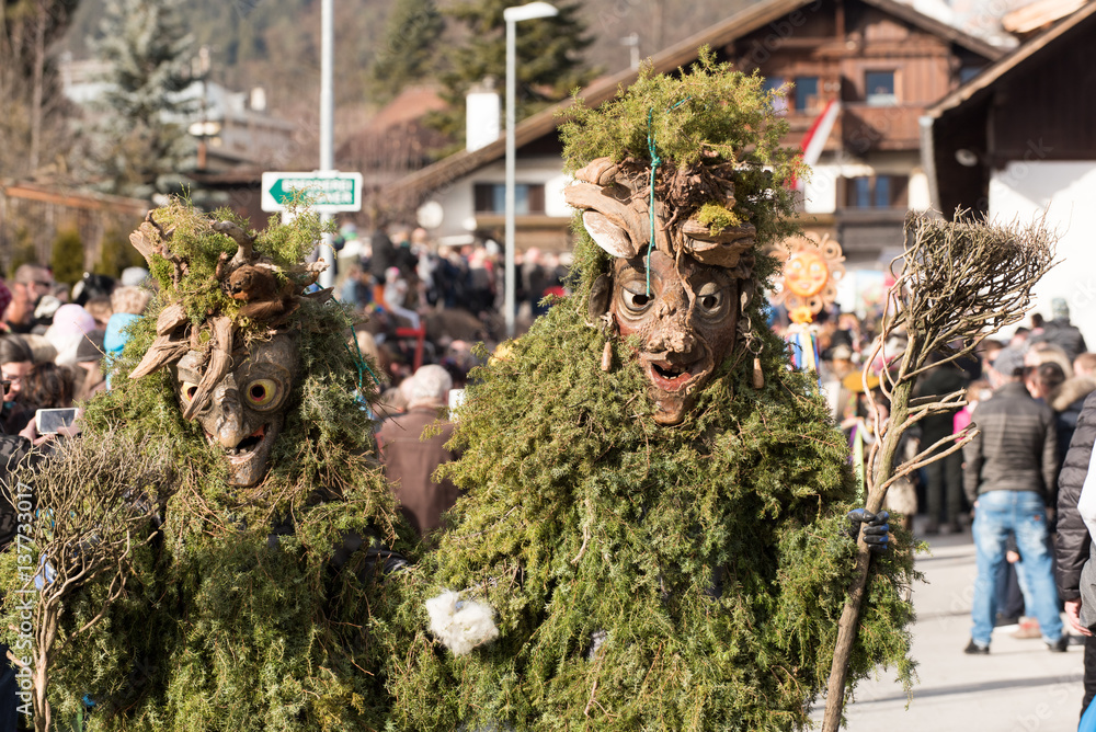 Matschgerer Fasching Karneval Umzug Absam Tirol Österreich Stock Photo | Adobe Stock