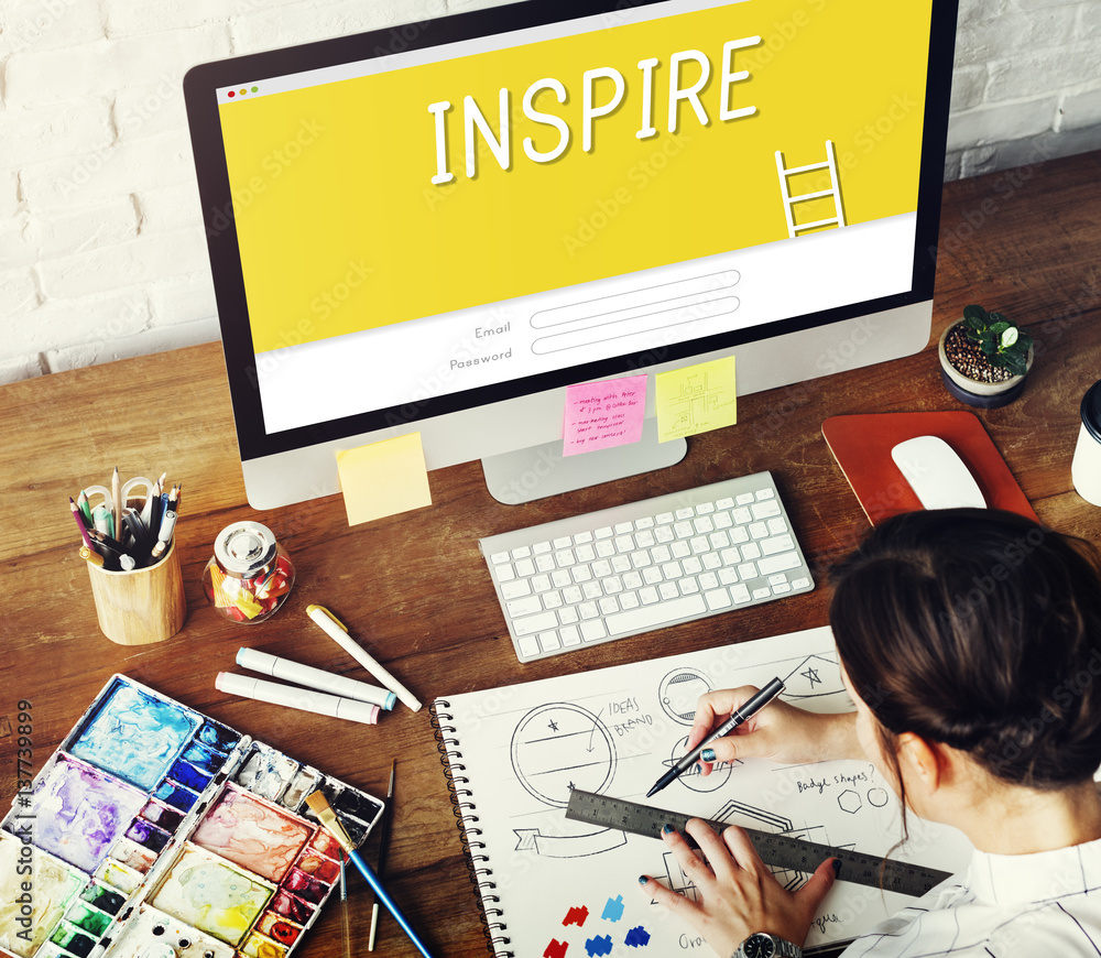 Inspire Creativity Design Ideas Innovation Concept Stock-Foto | Adobe Stock