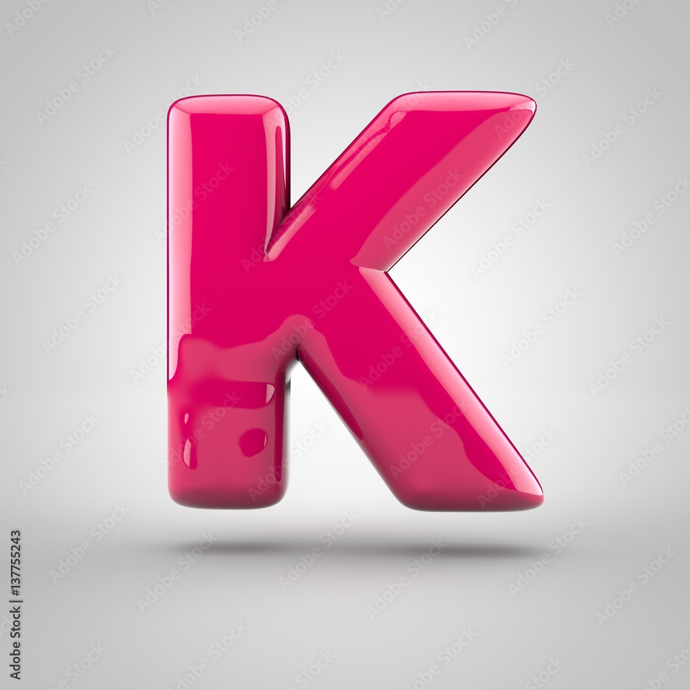 K Letter Images In Pink