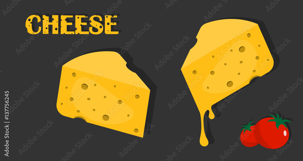 Cheese banner, poster, identity, branding. teamplate Logo illustration ...