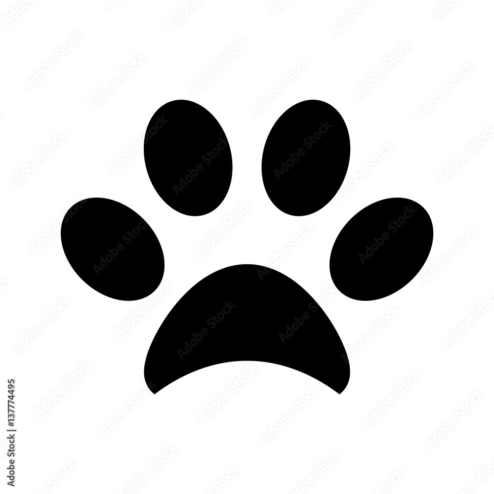paw print isolated on white Stock Photo | Adobe Stock