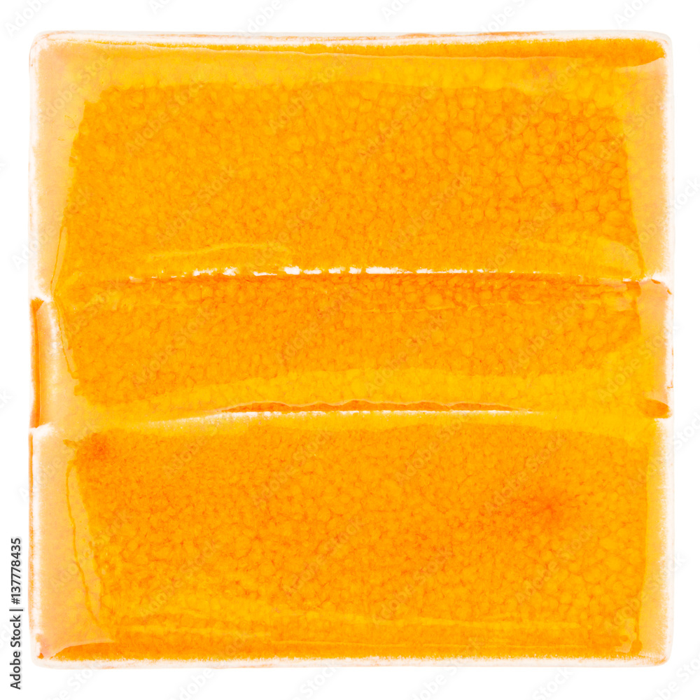 Handmade glazed ceramic tile Stock Photo | Adobe Stock