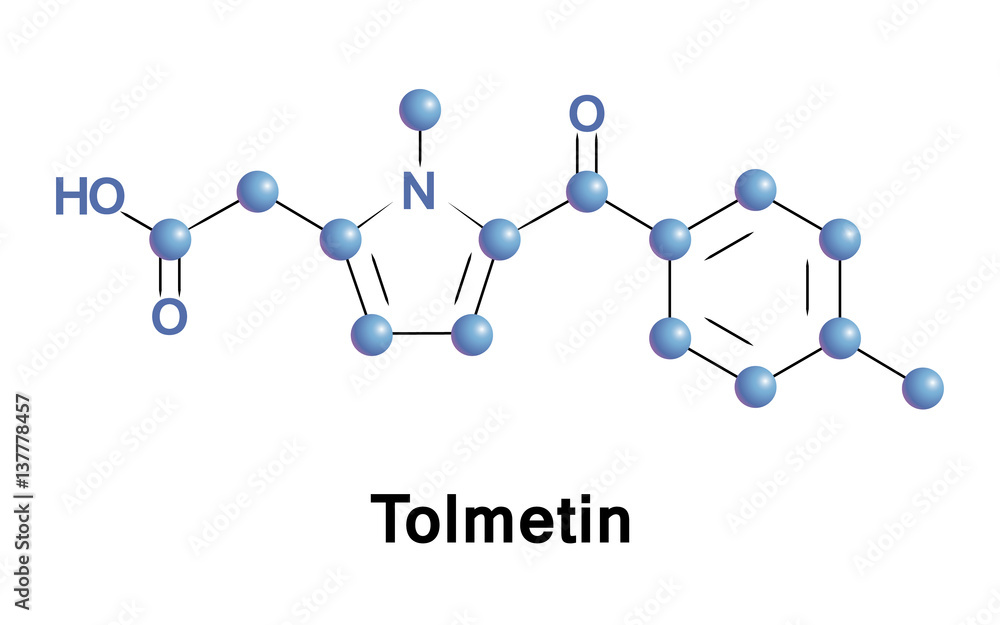 Vecteur Stock Tolmetin is a non-steroidal anti-inflammatory drug of the ...