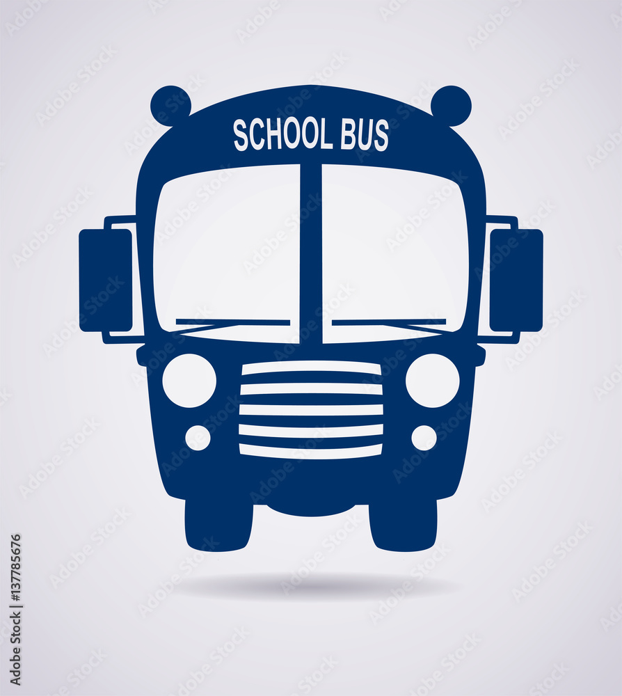 vector school bus icon or symbol Stock Vector | Adobe Stock