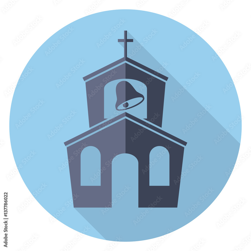 vector flat symbol or icon of church building Stock Vector | Adobe Stock