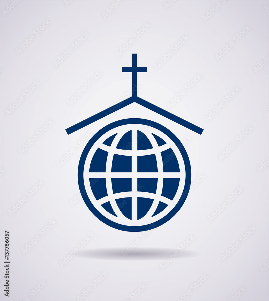 vector symbol or icon of church Stock Vector | Adobe Stock