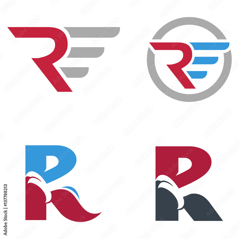 R Letter Wing Claw Eagle Falcon Hawk Logo Stock Vector | Adobe Stock