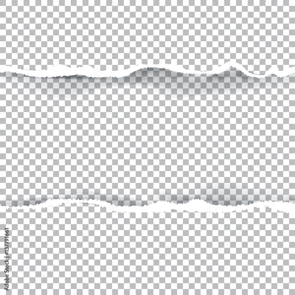 Ripped paper and checkered background with space for text, vector ...