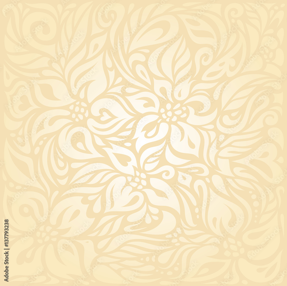 Floral Retro wedding pale peach invitation background design Stock ...