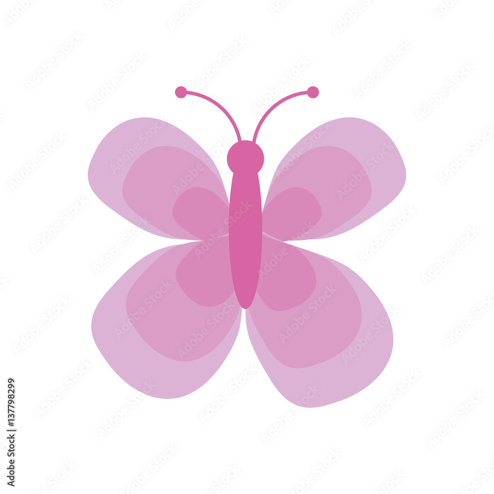 cute pink butterfly insect vector illustration eps 10 Stock Vector ...