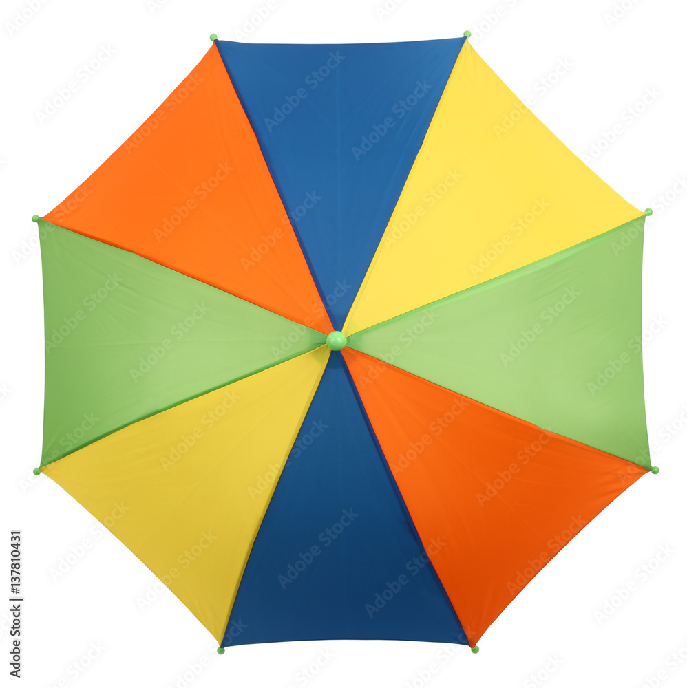 Colorful umbrella view from above Stock Photo | Adobe Stock