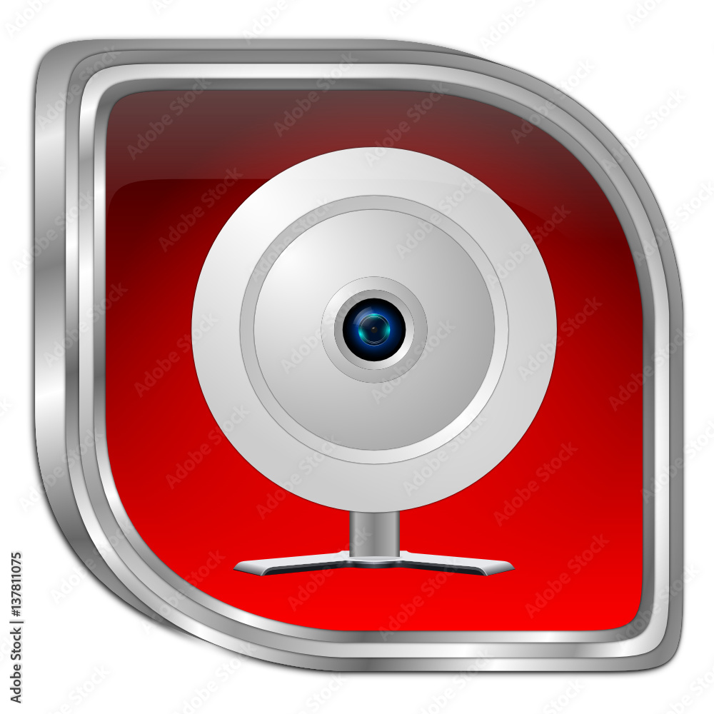 Button with Webcam - 3D illustration Stock Vector | Adobe Stock