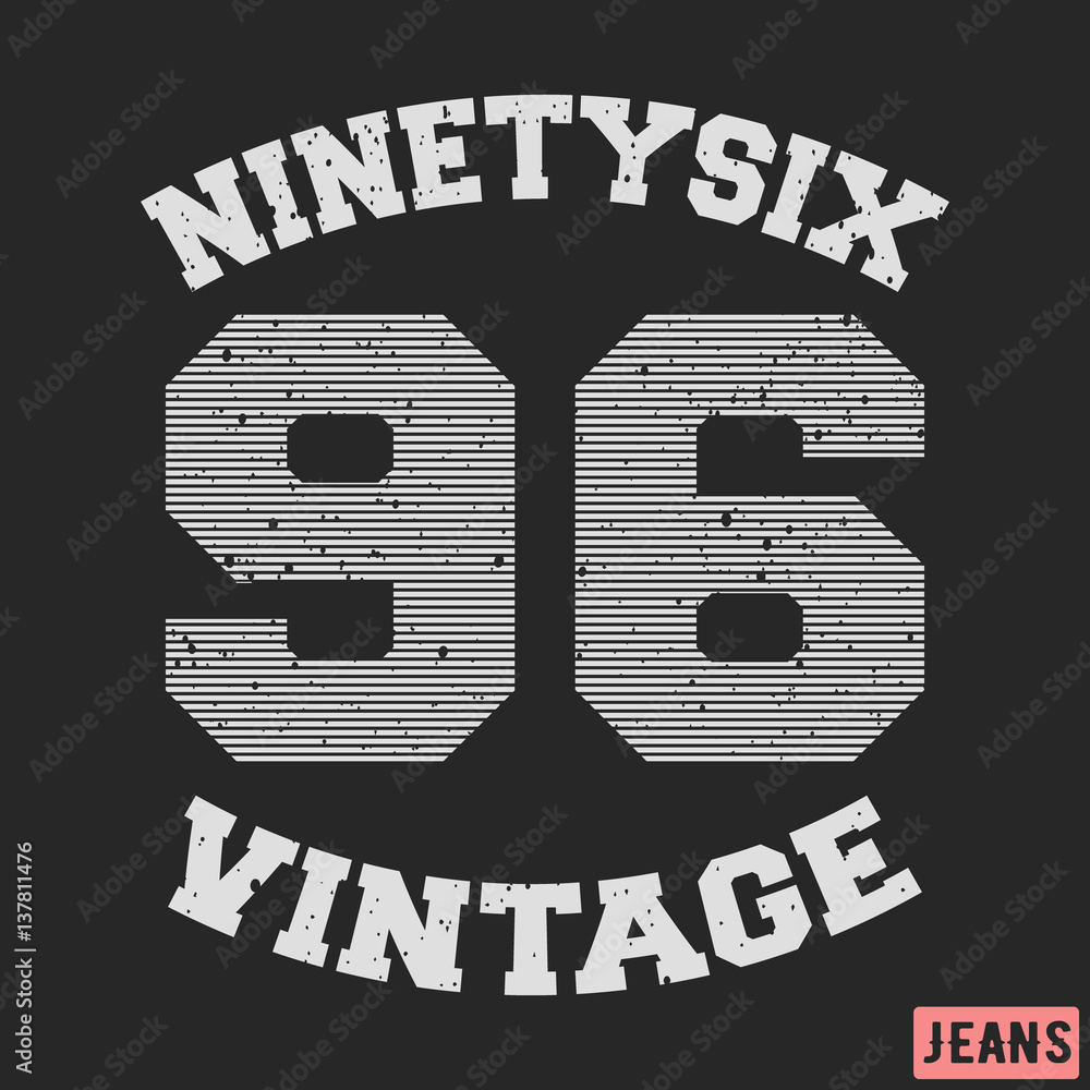 Ninety six vintage stamp Stock Vector | Adobe Stock