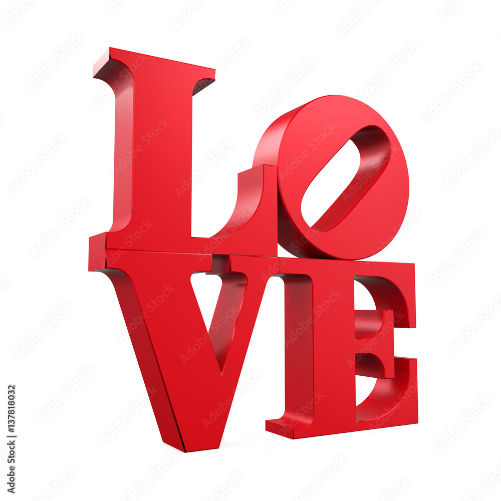 Red "LOVE" Text ilustración de Stock | Adobe Stock