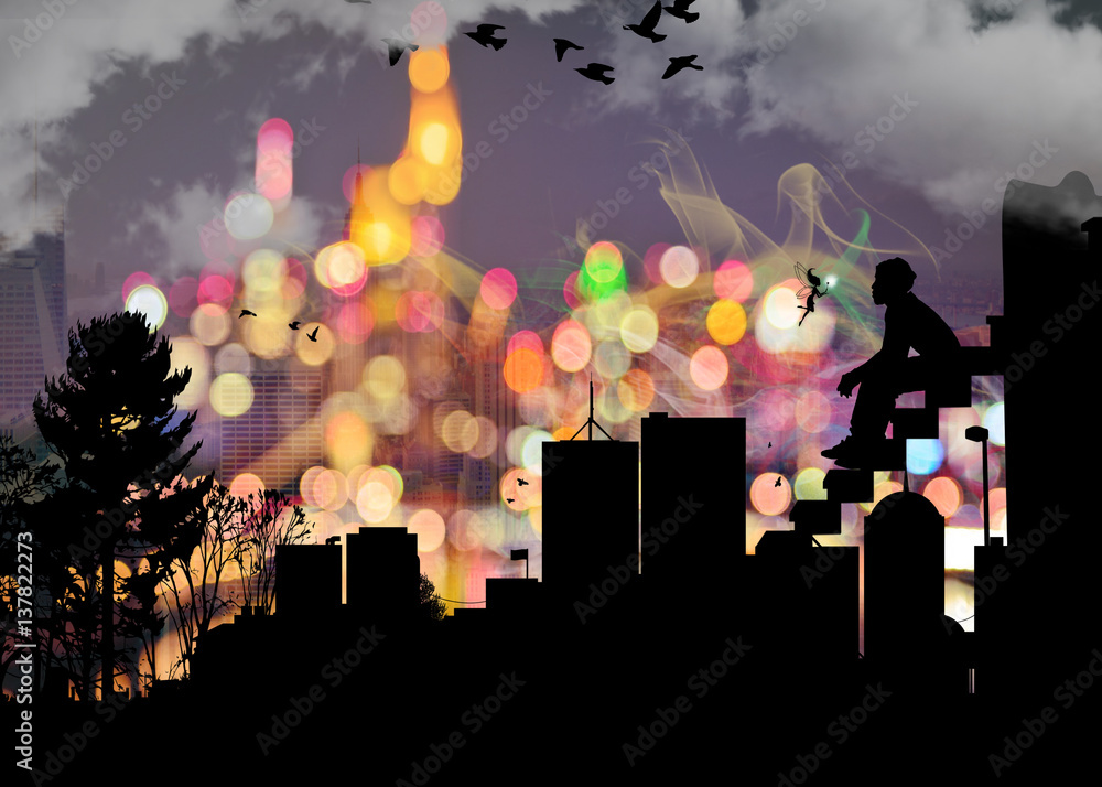 Do you believe in magic cartoon character in the real world silhouette ...