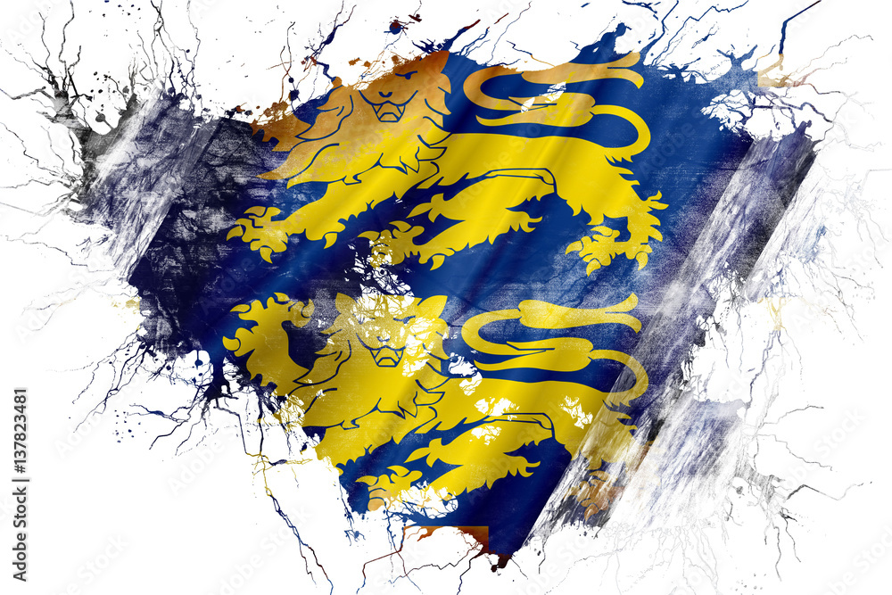 Grunge old West friesland flag Stock Illustration | Adobe Stock