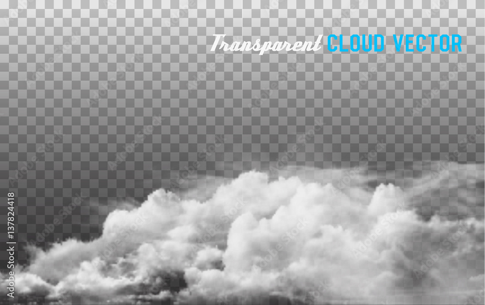 Clouds vector on transparent background. Stock Vector | Adobe Stock