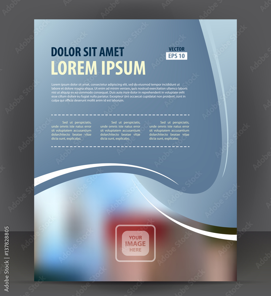 Flyer Brochure Cover Layout Design Print Template Pamphlet Vector Illustration Stock Vector