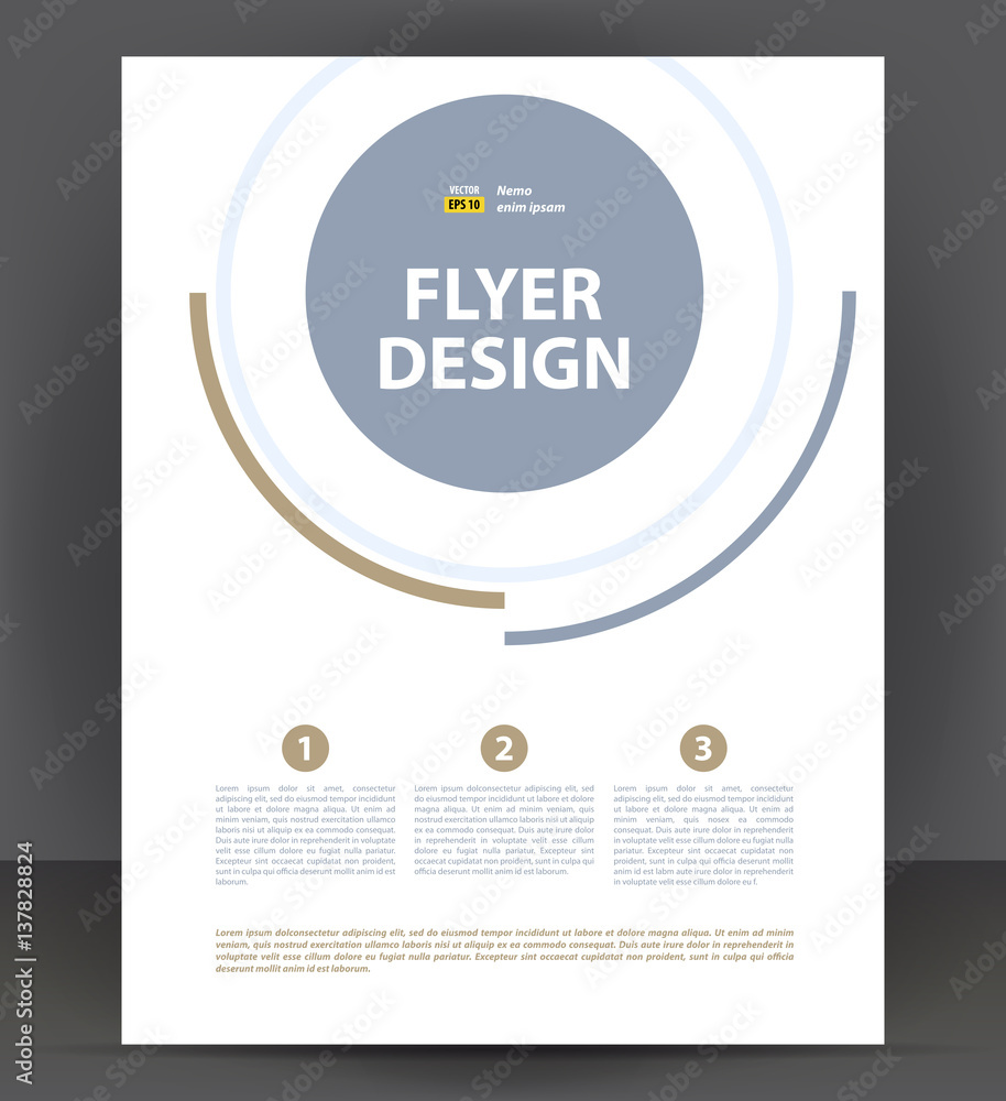 Flyer Brochure Cover Layout Design Print Template Pamphlet Vector Illustration Stock Vector