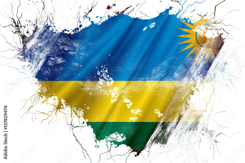 Grunge old Rwanda flag Stock Illustration | Adobe Stock
