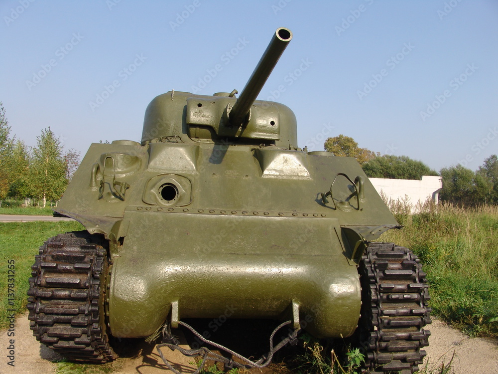 Russia. Snegiri city. Battle tanks and anti tank gun museum Stock Photo ...