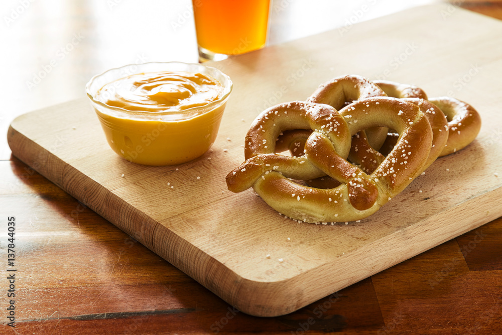 Pretzels and Cheese Stock Photo | Adobe Stock