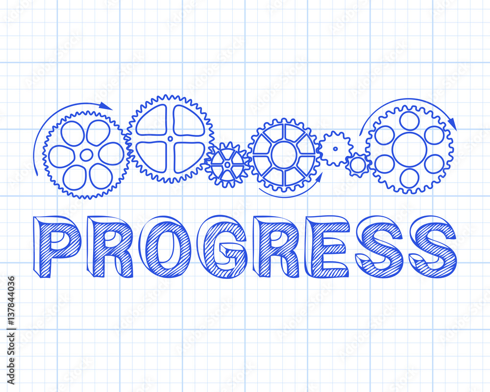 Progress Graph Paper Stock Vector | Adobe Stock