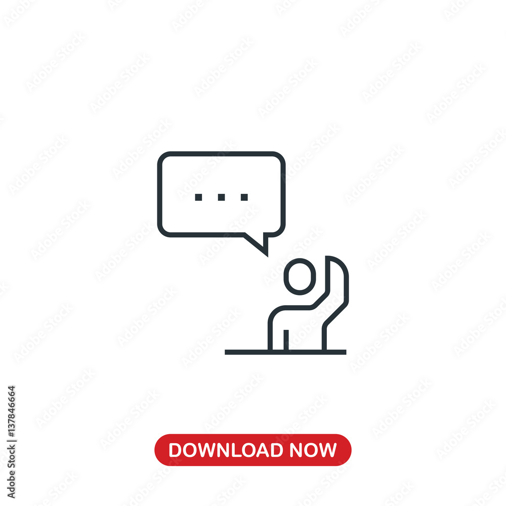 Answering icon vector Stock Vector | Adobe Stock