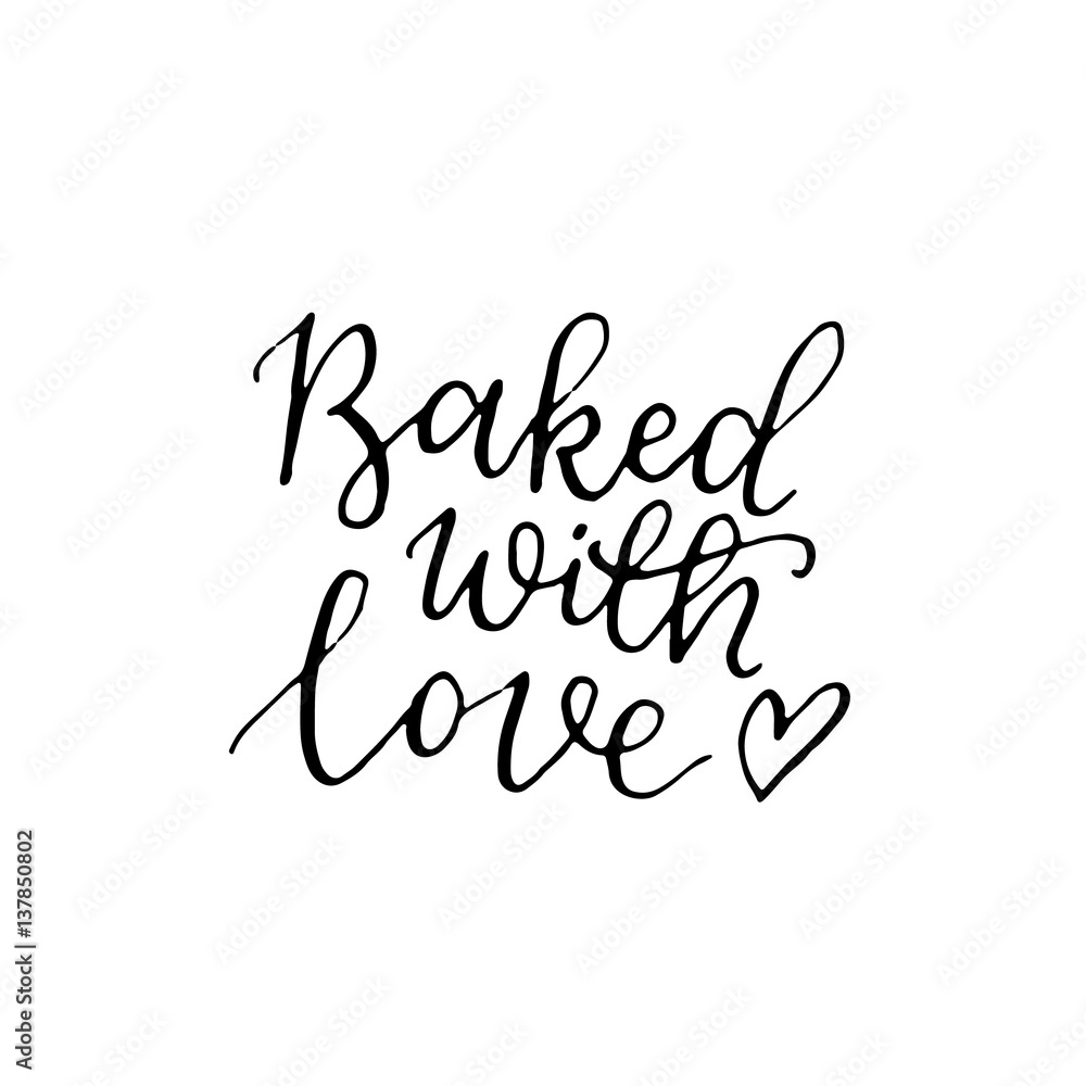 Vector vintage bakery hand lettering logo, badge. Typography design ...