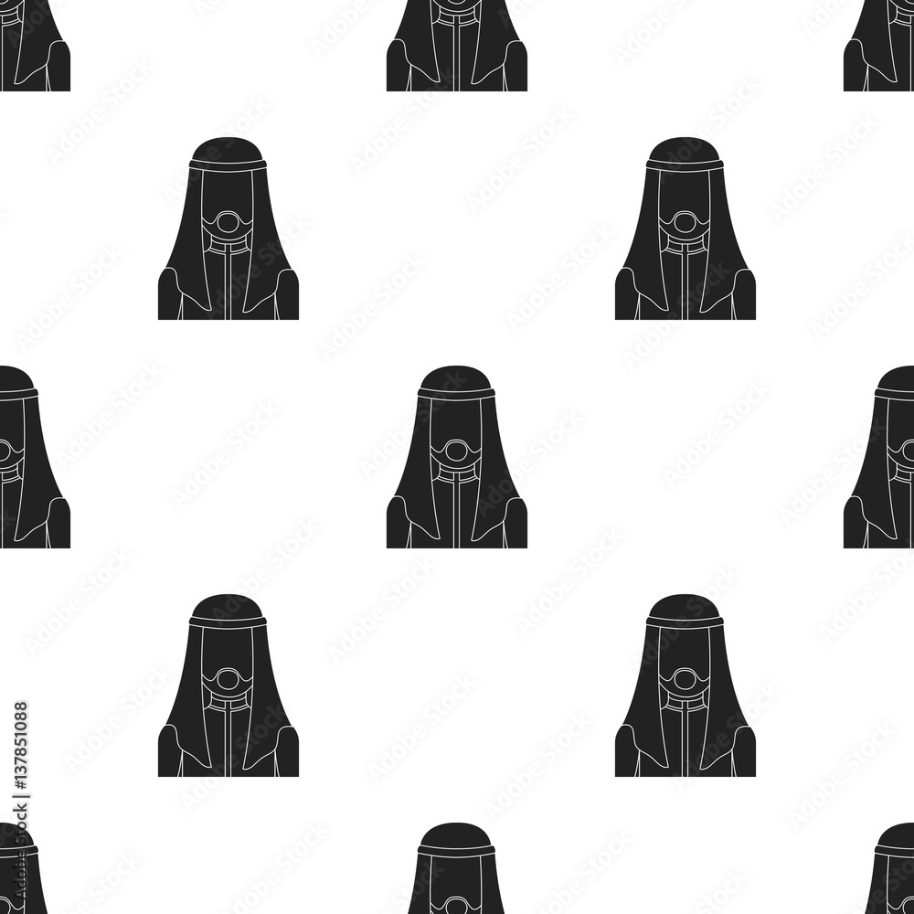 Sheikh icon in black style isolated on white background. Arab Emirates ...