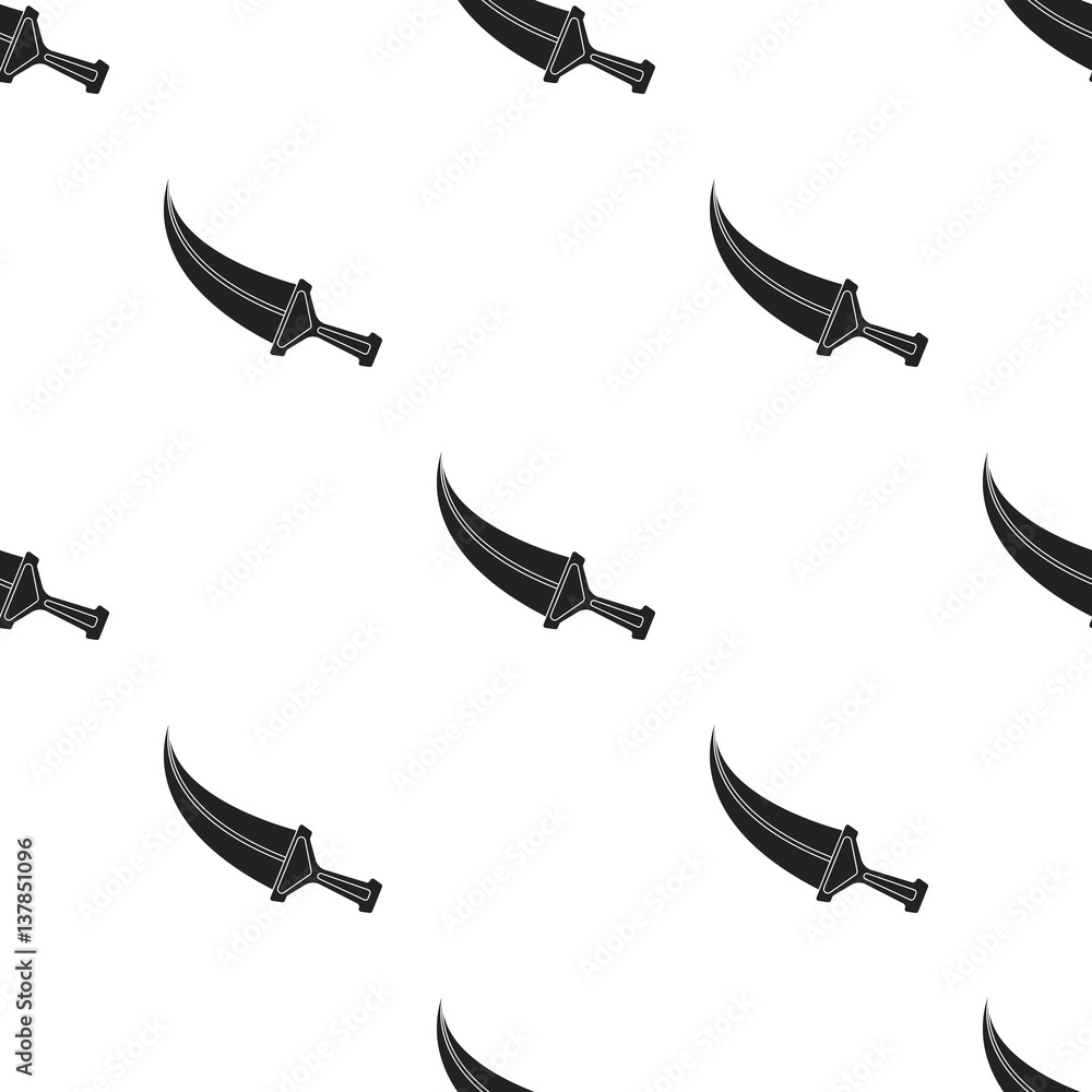 Khanjar icon in black style isolated on white background. Arab Emirates ...