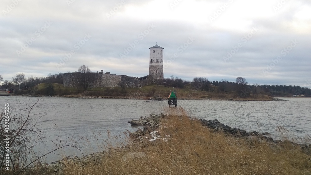 Stegeborg castle ruins view, Sweden Stock Photo | Adobe Stock