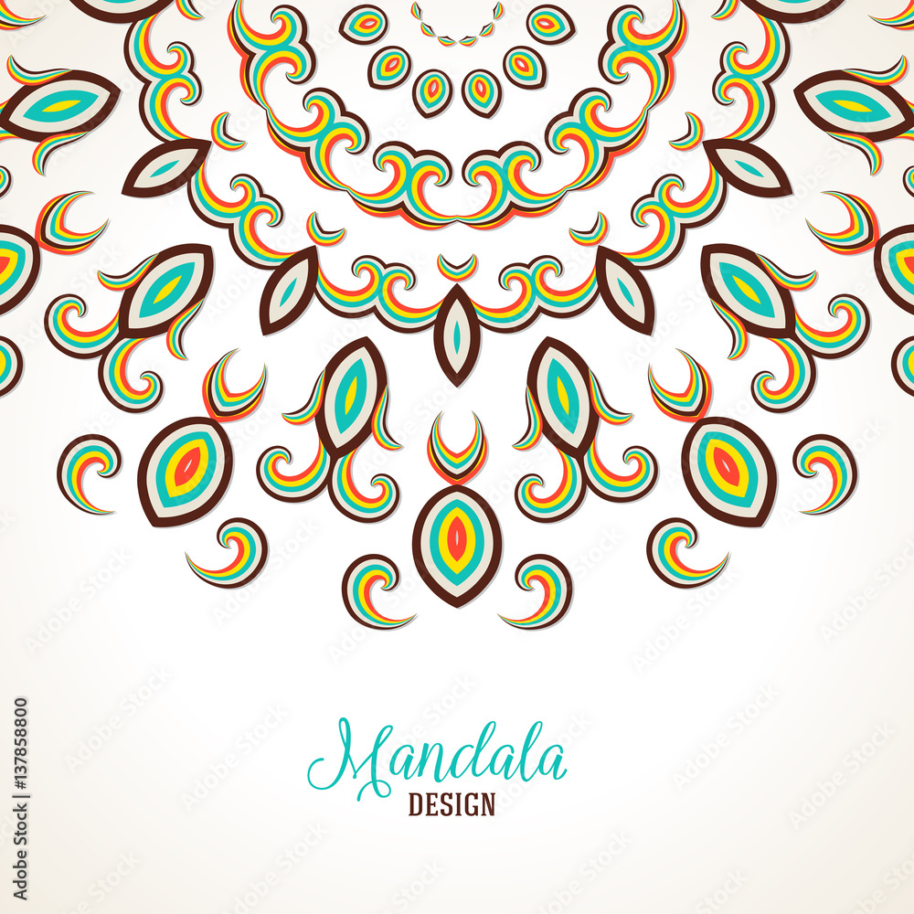 Vector madala, round ornament Stock Vector | Adobe Stock