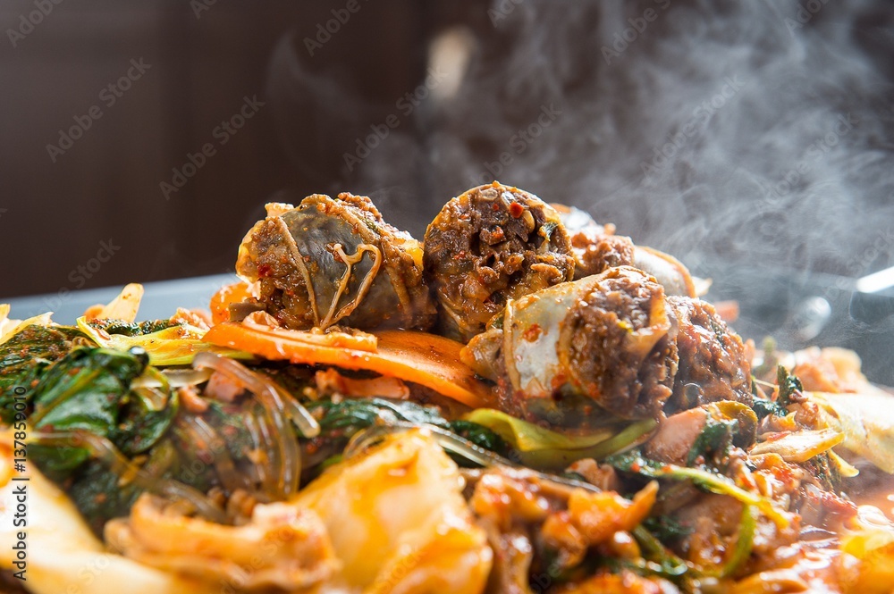 sundae gopchang bokkeum. Stir-fried Korean Sausage with beef tripe ...