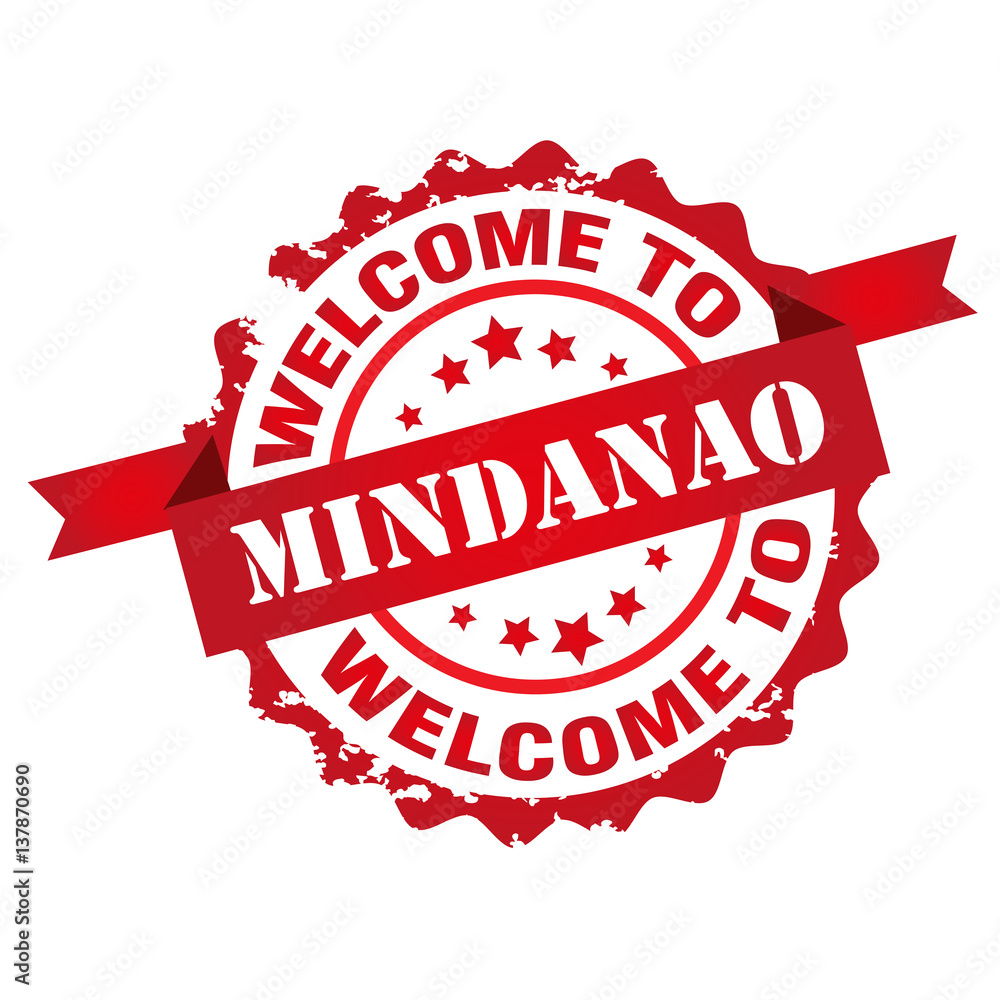 Welcome to Mindanao stamp.Sign.Seal.Logo Stock Vector | Adobe Stock