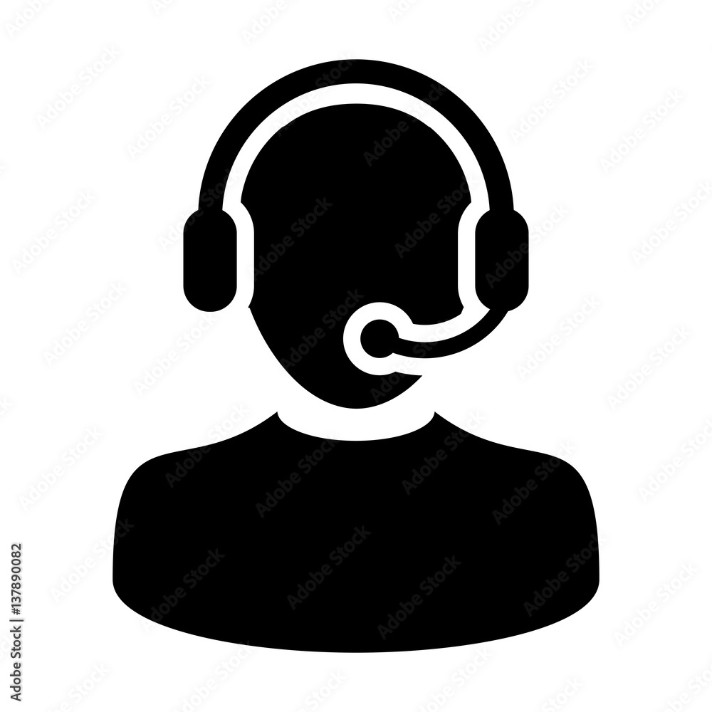 Customer Service Helpline User Vector Icon illustraion Stock Vector ...