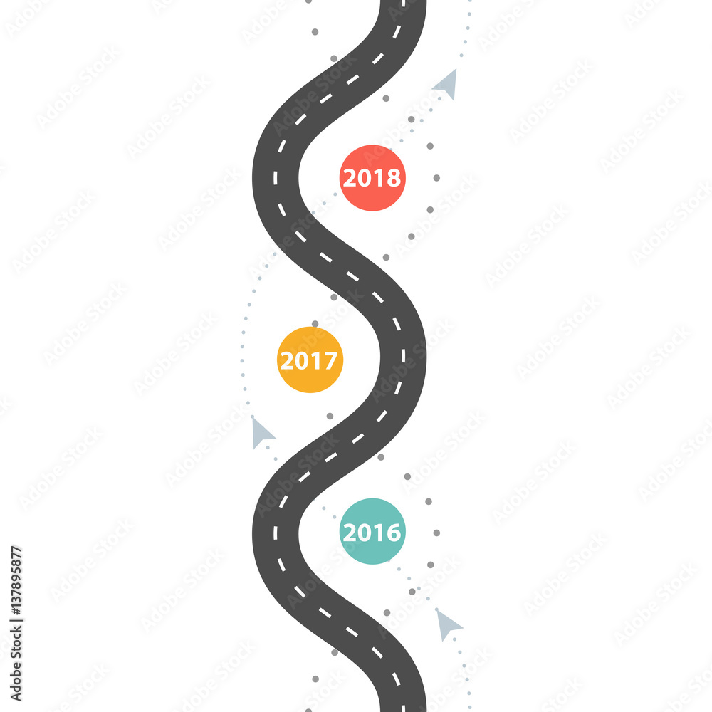 Infographic template. Years concept timeline diagram. Vector EPS 10 ...