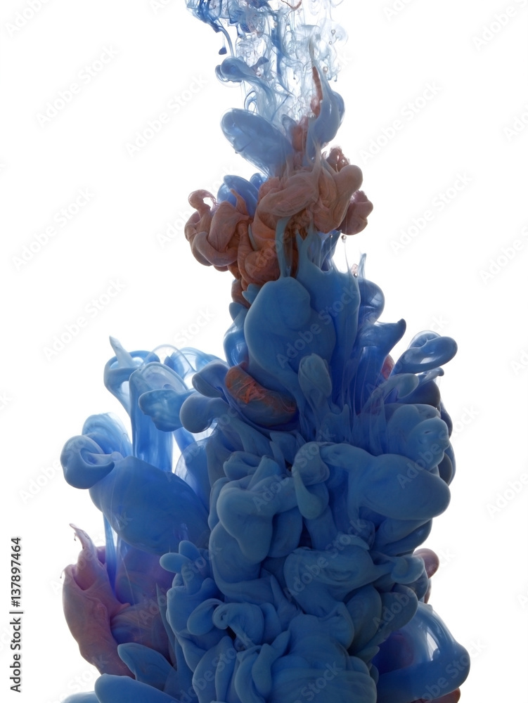 Abstract object of paint splash. Color cloud of ink in water Stock ...