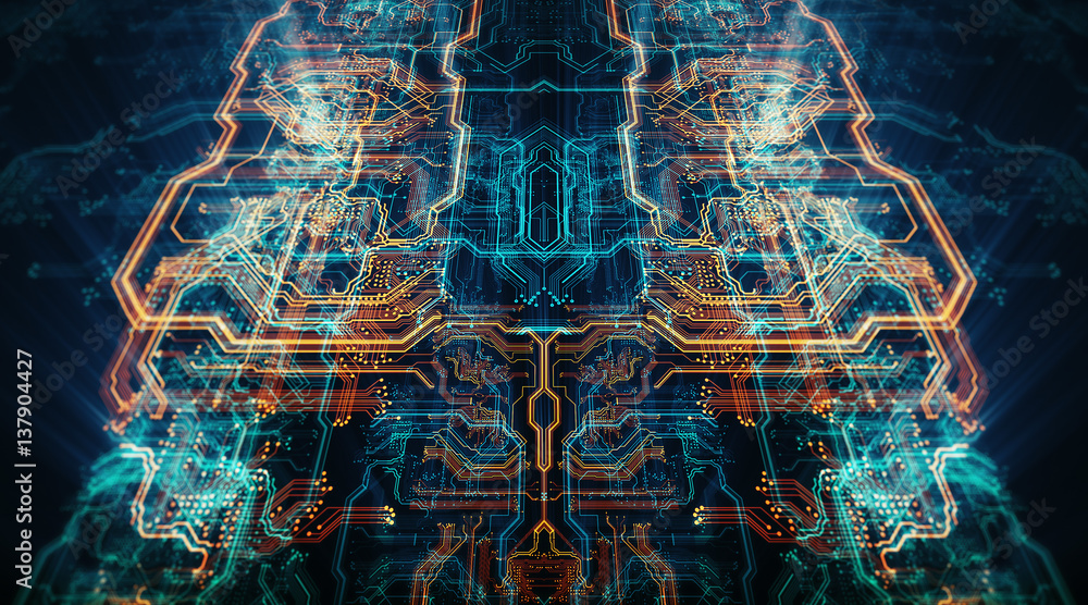 Technology background/Technology background of the abstract computer ...