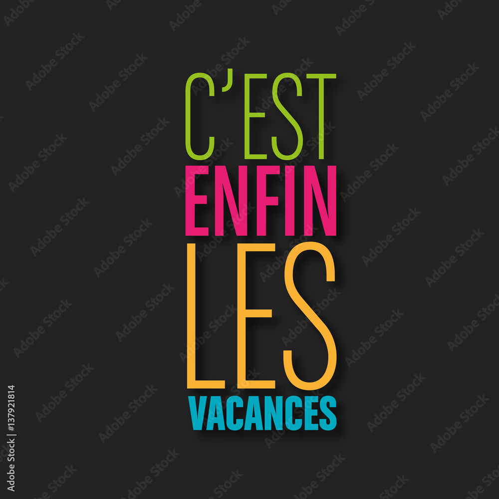 c'est les vacances vector de Stock | Adobe Stock