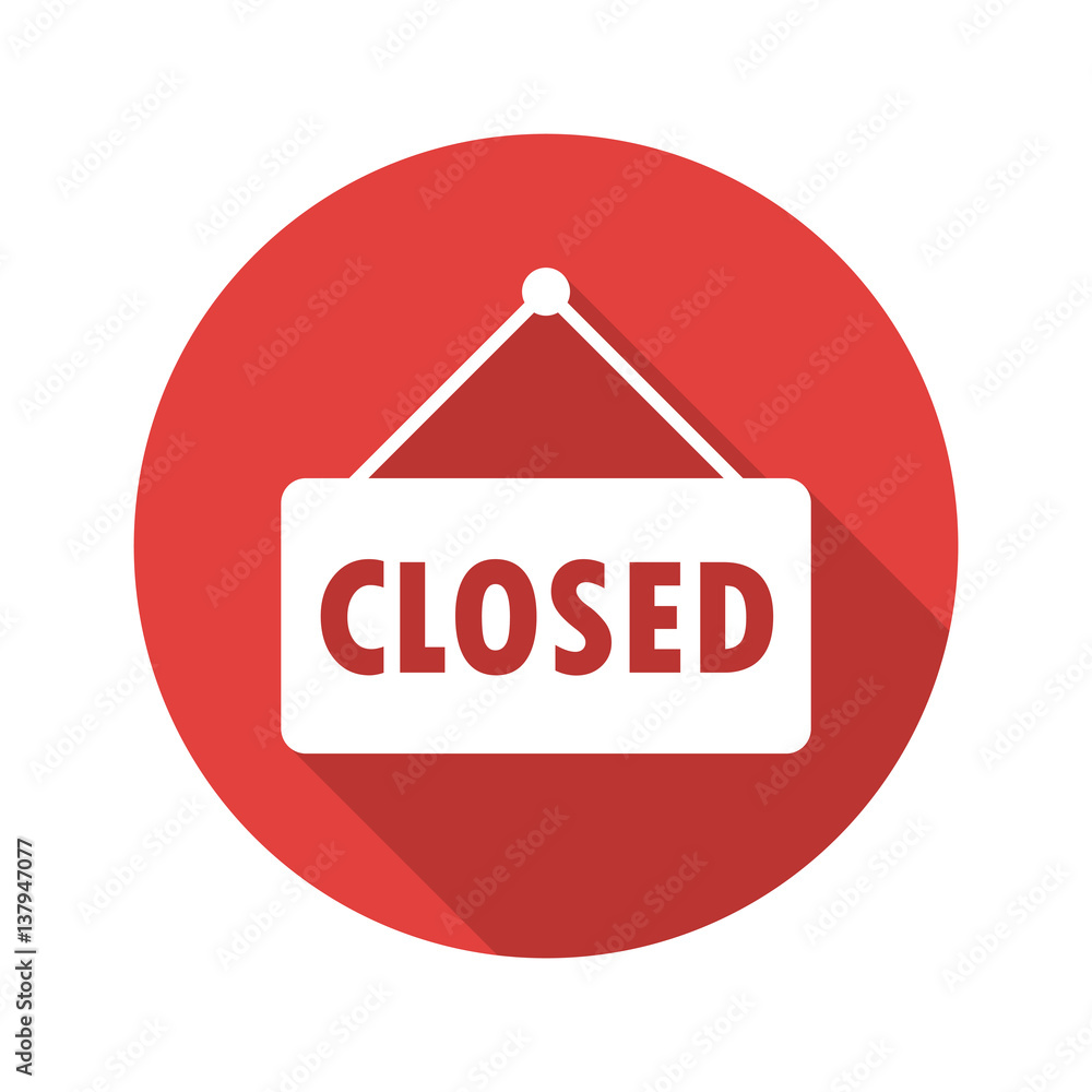 Closed flat design icon vector Stock Vector | Adobe Stock