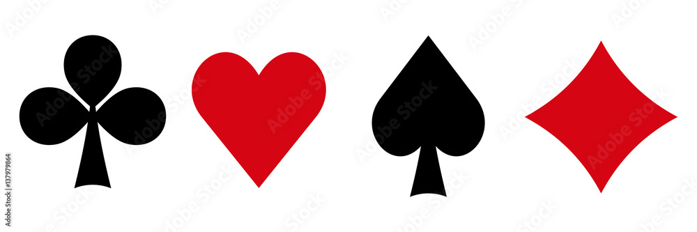 Spielkarten Symbole Stock Vector | Adobe Stock