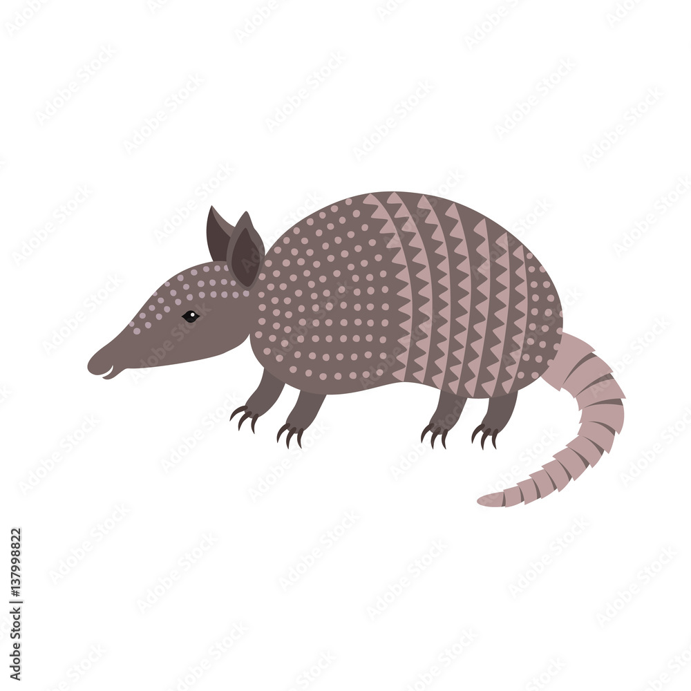 Cartoon armadillo animal smiling Stock Vector | Adobe Stock