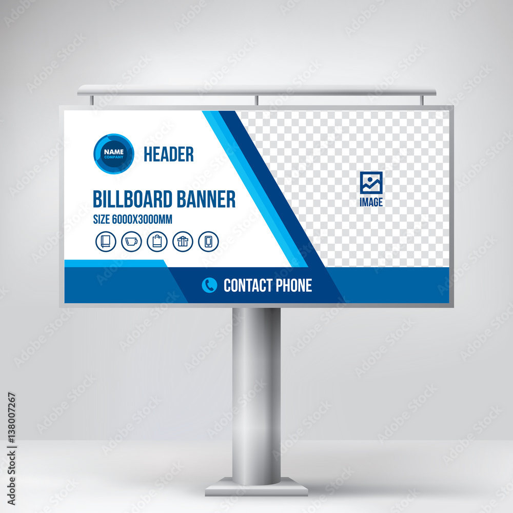 Billboard design, multipurpose banner template for posting photos and ...