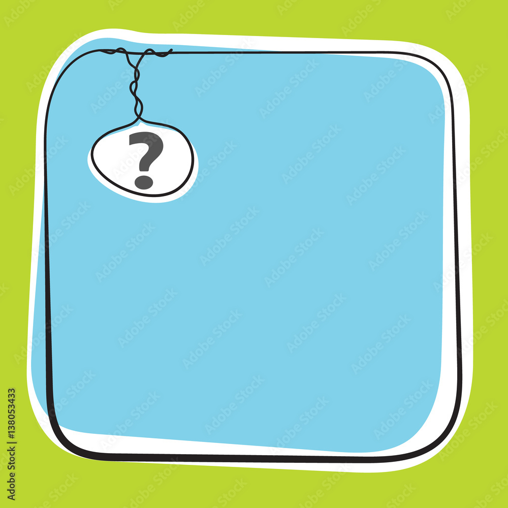 A text box for fill your text and question mark Stock Vector | Adobe Stock