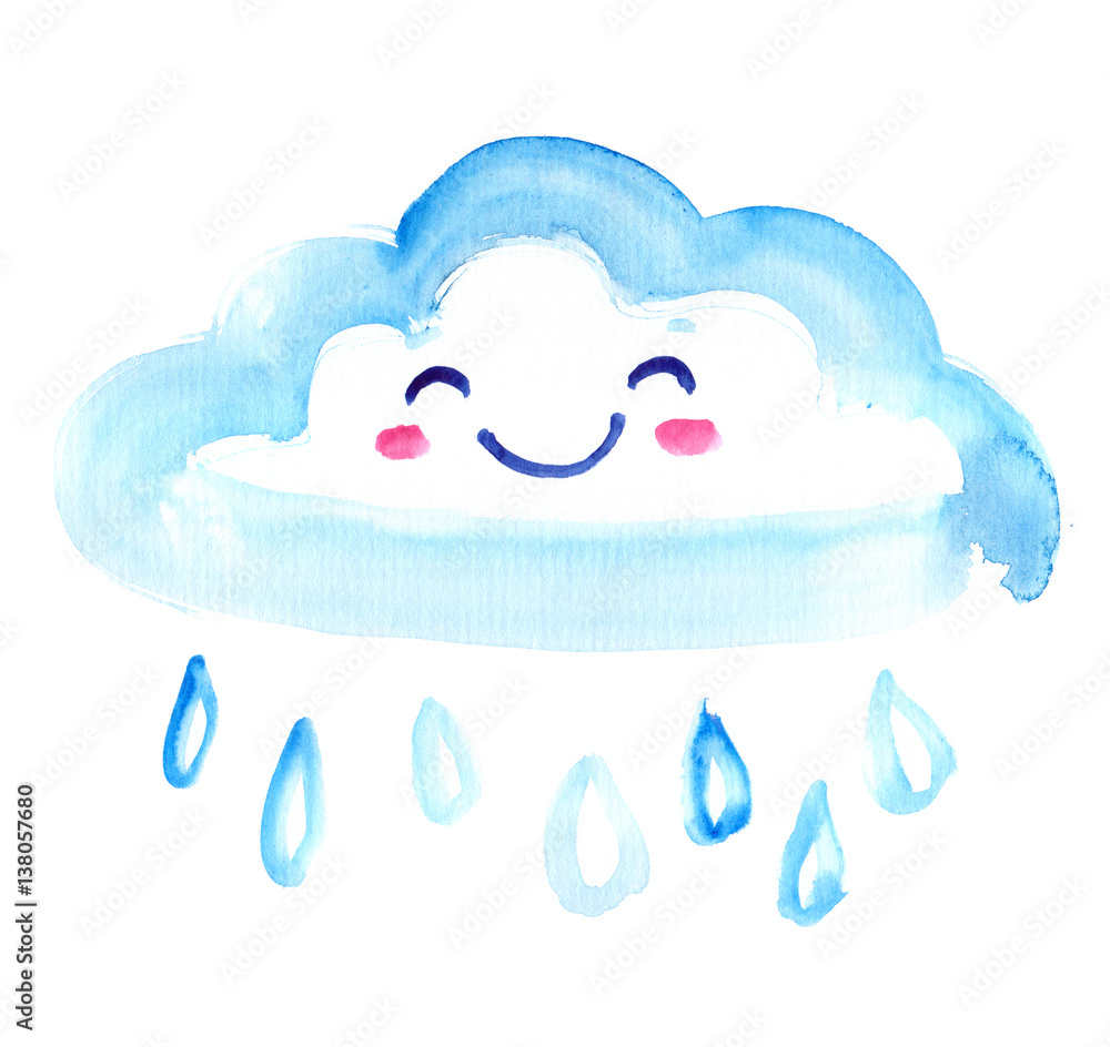 Cute Rain Cloud Cartoon